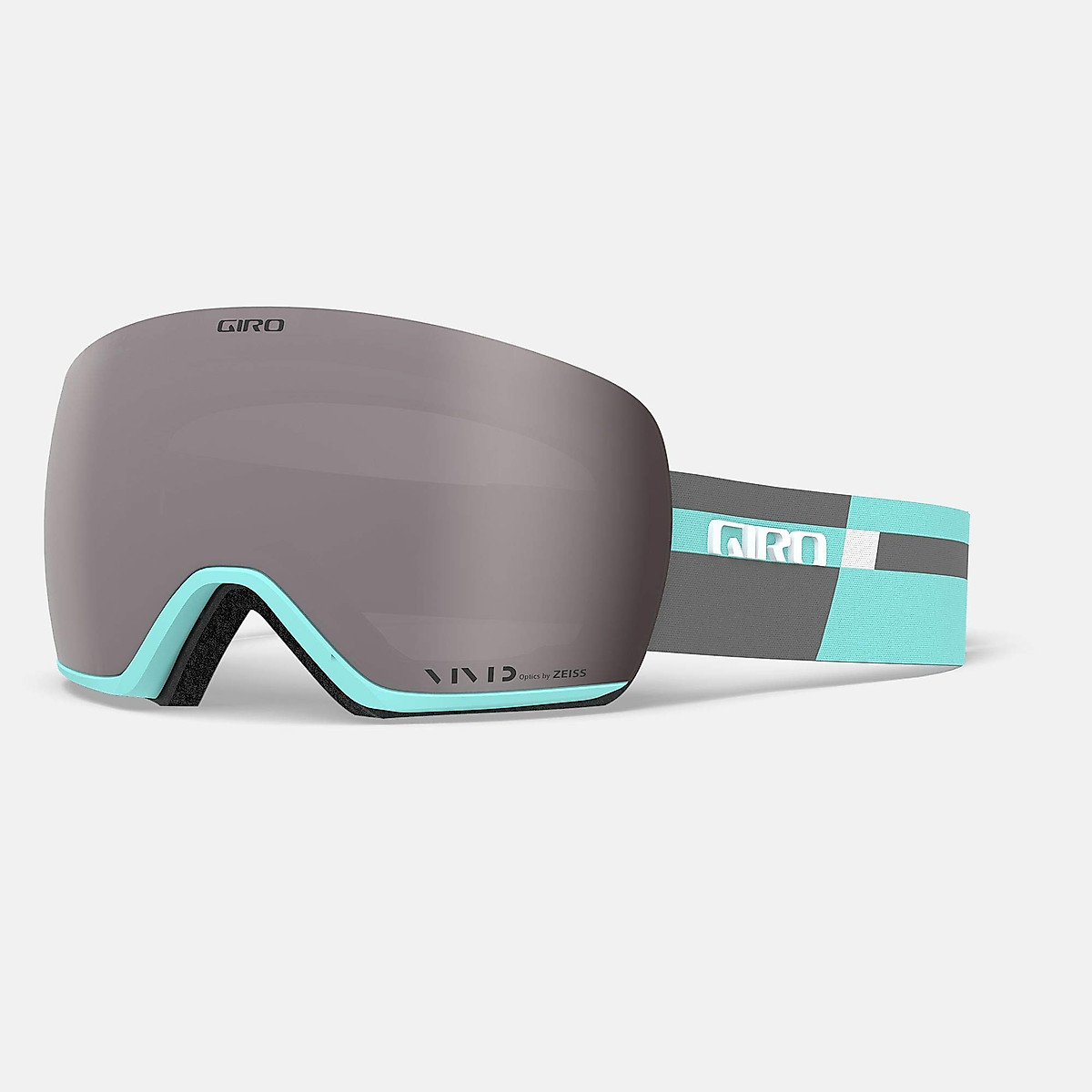Giro Lusi Ski Goggles - Snowboard Goggles for Women - Cool Breeze Charcoal Podium Strap with Vivid Onyx/Vivid Infrared Lenses