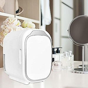 MagiDeal Mini Fridge Car Refrigerator 8L Cooler and Warmer Refrigerators Personal Refrigerator Skincare Fridge for Beverage Lunch Cosmetics Home Dorm