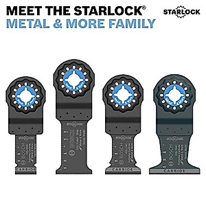 BOSCH OSL134C 1-Piece 1-3/4 In. Starlock Oscillating Multi Tool Metal & More Carbide Extreme Plunge Cut Blade for Cutting Iron Bar, Metal, Wood with Nails, Drywall and Tile
