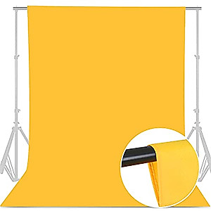 GFCC Yellow Backdrop - 8FTX10FT Yellow Photo Backdrop for Photoshoot Background for Photography Screen Video Recording Picture Background