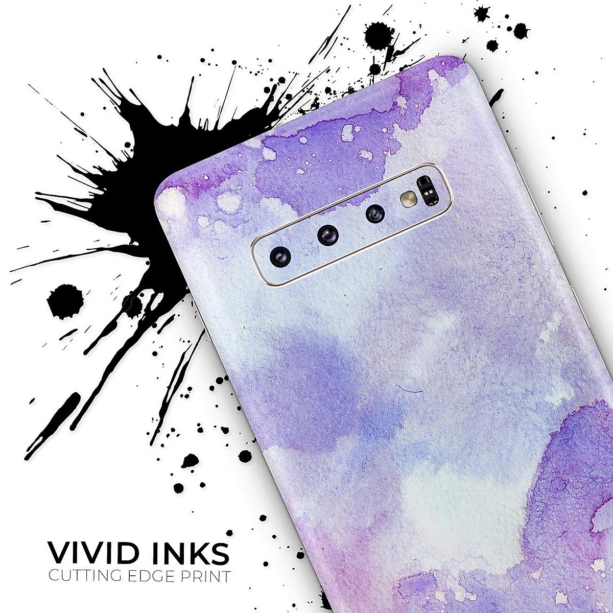 DesignSkinz Blue 4 Absorbed Watercolor Texture Protective Vinyl Decal Wrap Skin Cover Compatible with The Samsung Galaxy S20 (Screen Trim & Back Glass Skin)