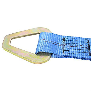 NovelBee 4 Pack of 24 x 2" Axle Strap with Protective Sleeve and D-Ring for Securing Car Transport (Blue)