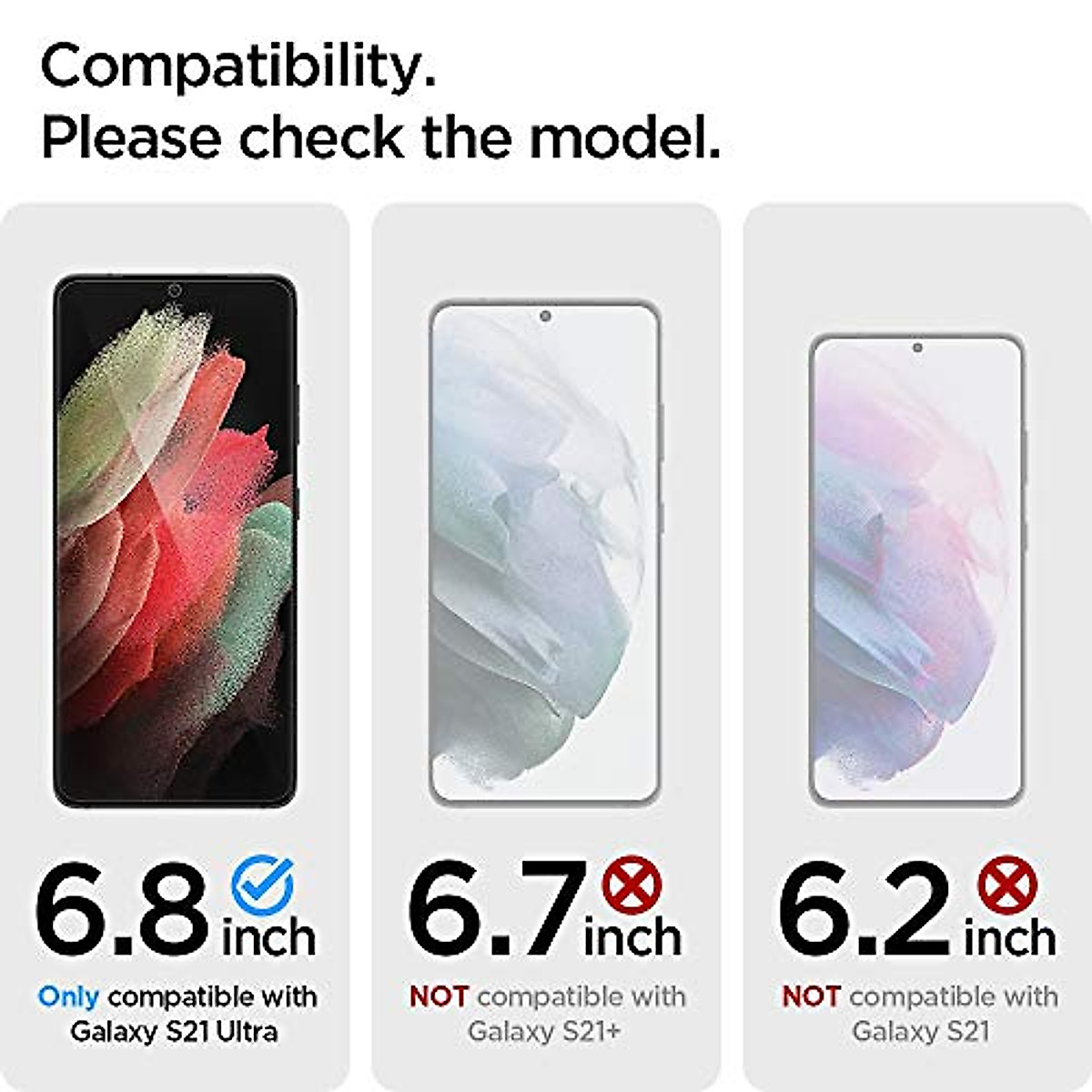 Spigen NeoFlex Screen Protector Designed for Samsung Galaxy S21 Ultra (2021) [2 Pack] - Case Friendly