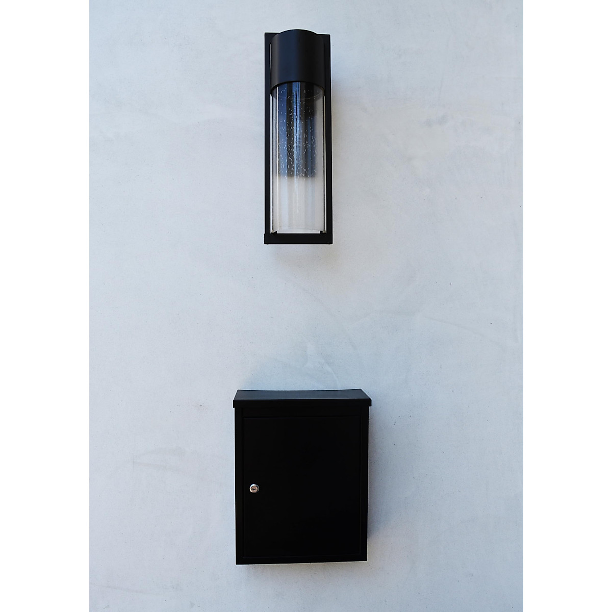 ARCHITECTURAL MAILBOXES 2580B-10 Chelsea Black Locking Wall Mount Mailbox, Medium, Black