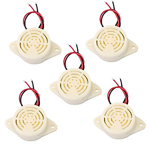 HiLetgo 5pcs 95DB Alarm Buzzer SFM-27 High-Decibel 3-24V 12V Electronic Buzzer Beep Alarm Continuous Beep