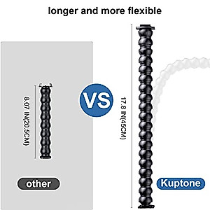 Kuptone Jaws Flex Clamp Mount with 17.8 Inch Adjustable Gooseneck for Go Pro 11,10, 9, 8, 7, 6, 5, 4, 3+, 3 Session, Max, Fusion, AKASO, DJI Osmo Action Cameras (19-Section)