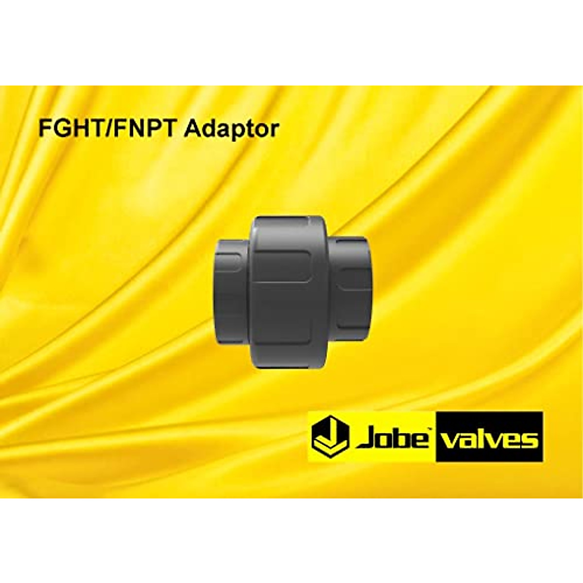 Jobe Valves J-ADF100 Garden Hose Adaptor, 3/4" GHT x 3/4" NPT with Swivel, 150PSI, Black UV Reinforced Nylon Material with Nitrile Seals