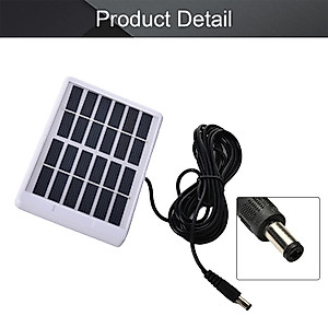 Fielect 5Pcs 6V 1.2W Mini Solar Panel Module Polycrystalline Silicon DIY Battery Power Charge Solar Cell Panel Module with Wire DC Plug White