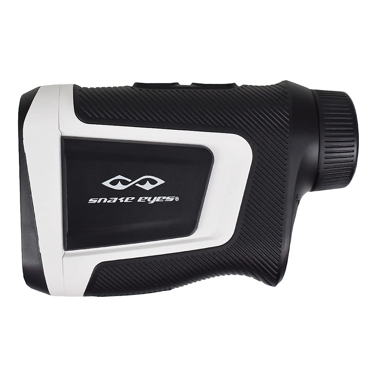 Snake Eyes L6 Slope Laser Golf Rangefinder, Lightweight, 700 Yard Range, Vibration Lock, Slope On/Off Switch, 6X Magnification, Flagpole Scanning