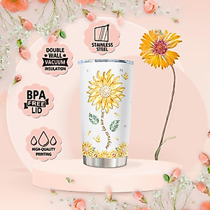 Fusui Bonus Daughter Gifts Cup, Gifts for Bonus Daughter, Bonus Daughter Gifts from Bonus Mom, Stepdaughter Gifts from Stepmom Stepdad, Best Bonus Daughter Birthday Gift Stainless Steel Tumbler 20oz