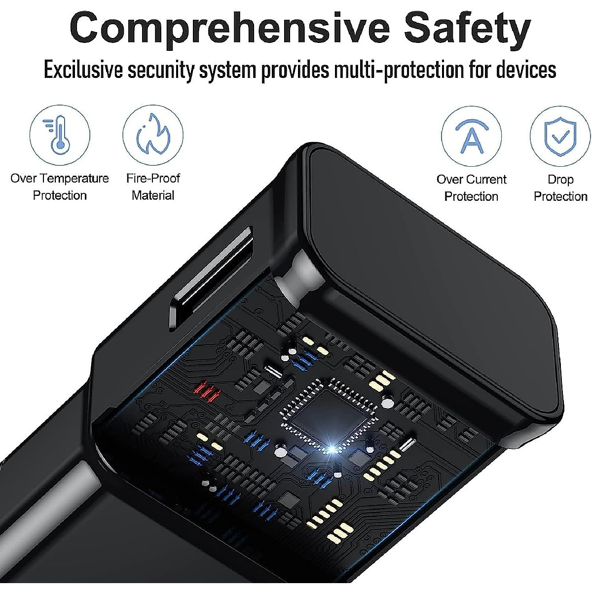Adaptive Fast Charging Block with 6.6FT USB Type C Cable Compatible with Samsung Galaxy S9 S9 Plus S8 S8+ S10 S10e Note 8 Note 9 A32, A40, A41, A42, A50