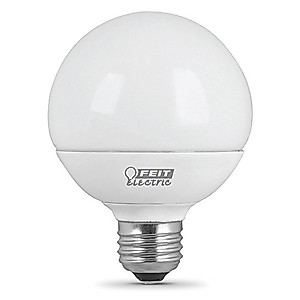 Feit Electric LED G25 Globe with a Medium E26 Base Light Bulb - 60W Equivalent - 10 Year Life - 650 Lumen - 3000K Warm White - Non-Dimmable | 3-Pack