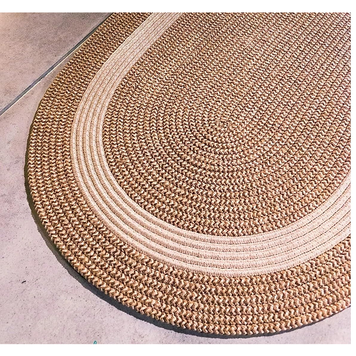Tly Home-Beige Striped-Jute Door mat Rug -Jute Mats 19.6 x 31.50 Inches -Naturel Mats-Patterned Door Front-Bath Mat-Rug Mats Natural-Balcony mats-Gift- Houseware-Home Decore-Natural Welcome Doormat