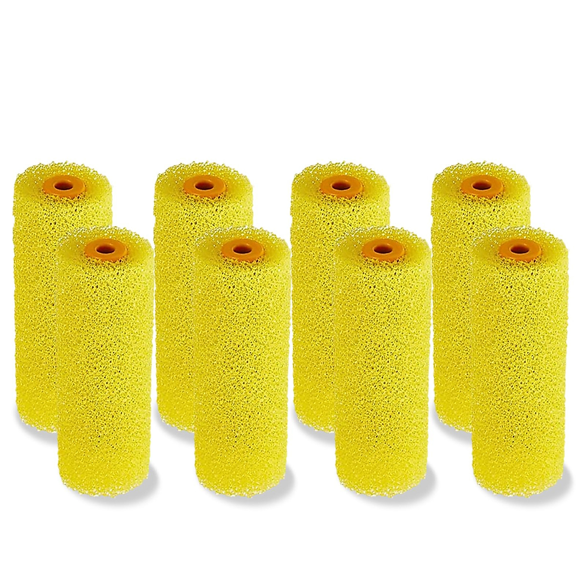 YLTOLOO 8 Pcs Textured Paint Roller Covers, 4 inch Small Textured Foam Drywall Texture Paint Rollers, House Paint Roller Covers for Art Painting Walls Ceilings