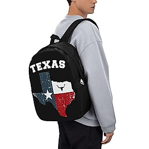 VNCXCNCN I Love TEXAS Laptop Backpack Classic Backpack Band Elements Travel Backpack Sports Backpack With USB port