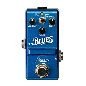 Rowin Super mini Blues Style Overdrive Pedal for Both Guitarists and Bassists