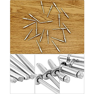 QWORK Stainless Steel Blind Rivets, 500 Pcs 3/16" x 1/2" Rivets