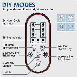 Gamalta Aquarium Light, 14W 24/7 Natural Mode - Sunrise/Daylight/Moonlight Mode and Custom Mode with Expandable Bracket, Adjustable Timer and 7 Color Brightness for 12~18IN Fish Tank