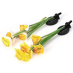 Solar Powered Flower Stake LED Light 4 Heads Outdoor Daffodil Garden Patio Gravestones Walkway Lights Waterproof Decorative Stakes Lamp