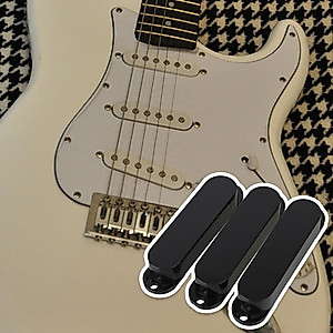 Lovermusic 82mm Black Plastic Closed Shell Electric Guitar Single Coil Pickup Covers Pack of 3