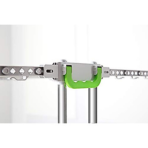 Newerlives BR505 3-Tier Collapsible Clothes Drying Rack with Casters, Laundry Drying Rack, Stainless Steel Hanging Rods, Indoor & Outdoor Use