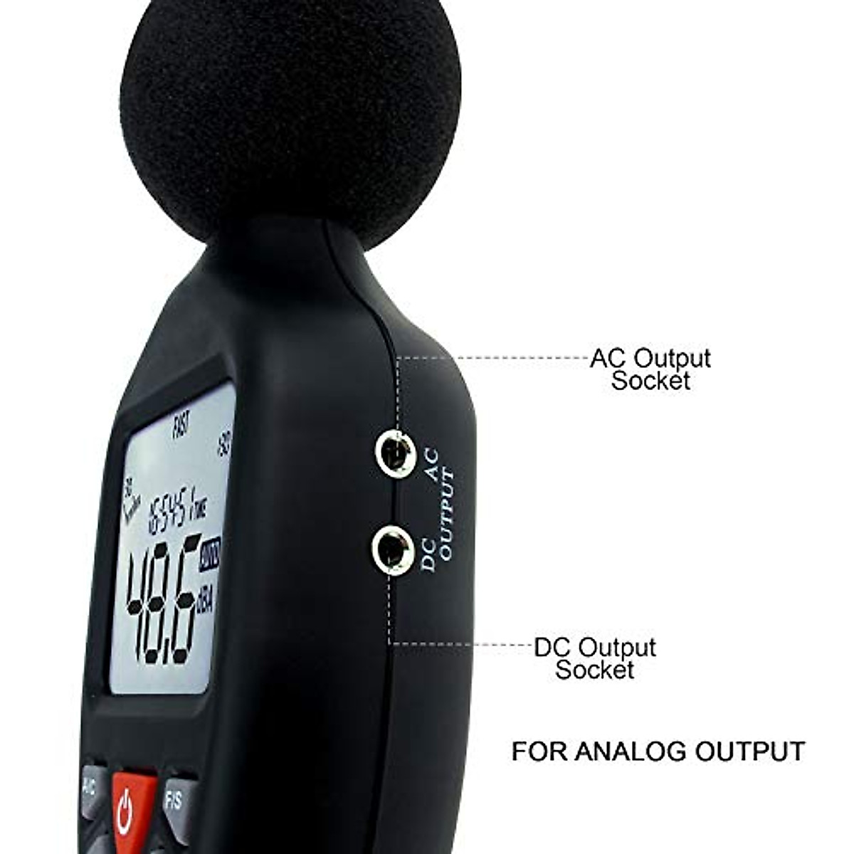 Decibel Meter Digital Sound Level Meter with Data Record Function 30-130dB Range High Accuracy db Meter with LCD Backlight Time Display