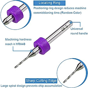 DKARDU PCB Drill Bits 0.1-1.0mm Mini Micro Carbide Spiral Flute Carbide Drill Bits Rotary Engraving Tool for PCB Circuit Board Jewelry CNC Board Power Engraving, 40 PCS