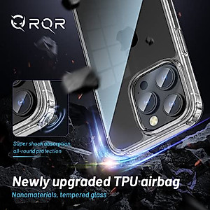 RQR Clear Armor for iPhone 12 Case & iPhone 12 Pro Case, [Anti-Yellowing] Protective Shockproof Phone Case [Certified Military Protection] Slim Hard Cover 6.1 inch