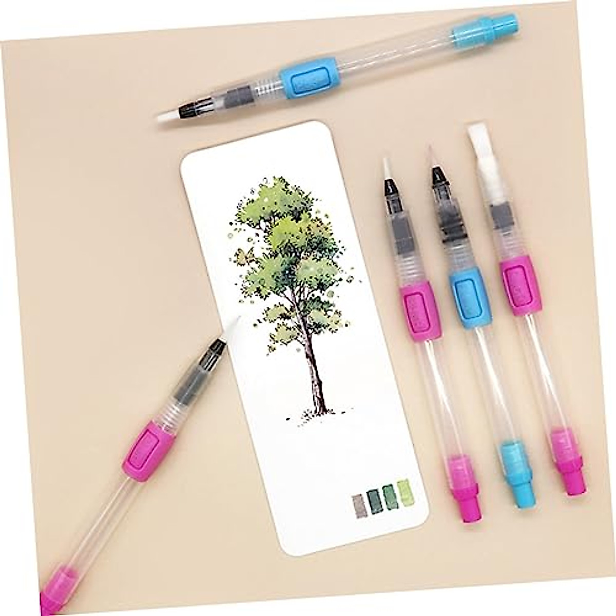 SAFIGLE Injection Pen Kit 1 Set Tap Water Pen Set Chinese Calligraphy Brush Water Color Paint Sets for Paint Brushes Drawing Brush Soluble Painting Pen Water Coloring Water Storage Brush