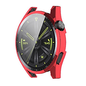 Screen Protector Cases Compatible with Huawei Watch GT3 Soft TPU Case Smartwatch Accessories TenCloud Covers Scratched Resistant Full Protective Cover for Watch GT 3 (46mm, 6Colors)