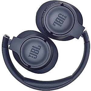JBL Tune 750BTNC - On-Ear Wireless Bluetooth Headphones with Noise Cancellation, Includes LED Flashlight Key Chain Bonus (Blue)
