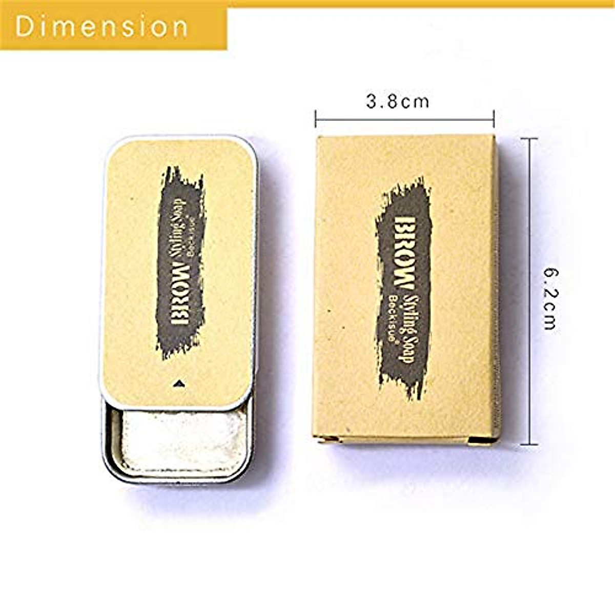 Eyebrow Soap Kit,brow pomade,eyebrow gel clear,Brows Styling Soap,Long Lasting Waterproof Smudge Proof Eyebrow Styling Pomade for Natural Brows (01)