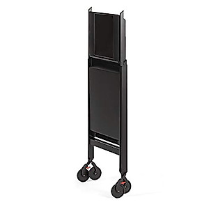 Alessi RS11 B Plico Folding trolley in steel coloured with epoxy resin, black. Shelves in polyurethane.
