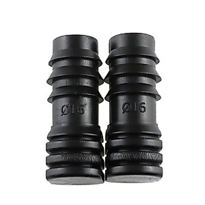 JCBIZ 12pcs Black Irrigation Fittings End Plugs POM Plastic End Plugs for 1/2inch Drip Tubing - Barbed Connectors (Fits Most Brands 16mm .520 ID and Compatible Drip or Sprinkler Systems)