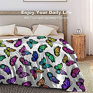 XeaGiasy Butterfly Blanket Cute Butterflies Throw Blankets Living Room Decor Bed Bedding Gifts for Kids Girls Women Adults 50"X40"