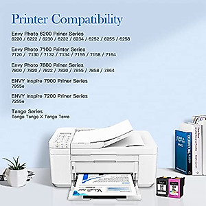 Valuetoner Supply Remanufactured High Yield Replacement for HP 64 XL 64XL Ink Cartridge Combo Pack for Envy Photo 7858 7855 7155 7158 7164 Envy 7255e 7955e 7958e Tango X Printer (1 Black, 1 Tri-Color)