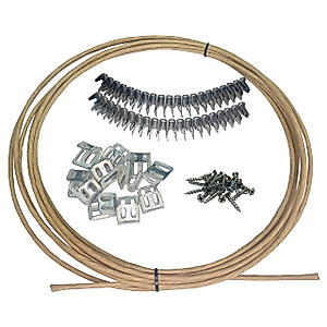 24" Inch Sofa Seat Replacement Coil with 25' Ft Spring Wire, 40 Stay Clips & 8 Upholstery Clips Repair Kit