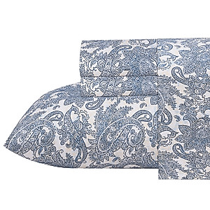 RUVANTI Flannel Sheets Full Size - 100% Cotton Brushed Flannel Bed Sheet Sets - Deep Pockets 16 Inches (fits up to 18") - All Seasons Breathable & Super Soft - Warm & Cozy - 4 Pcs - Aura