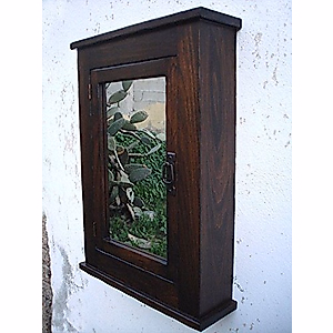 Primitive Mission Medicine Cabinet/Dark Walnut/Solid Wood & Handmade/Surface Mount