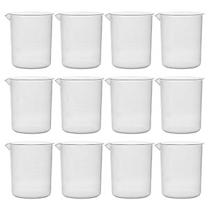 1000ml Plastic Beaker; 20ml Graduations, Premium Polypropylene; Pack of 12