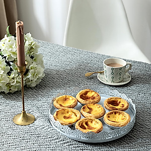 LIFESTIVAL 5 Pack Cake Stands Set White Metal Cupcake Holder Dessert Display Plate Decor Serving Platter for Party Wedding Birthday Baby Shower Celebration Home Decoration