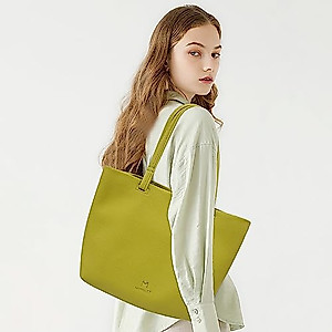 2023 Upgrade Leather Tote Bag for Women, Big Capacity Top Handle Ladies Shoulder Bags for Work School