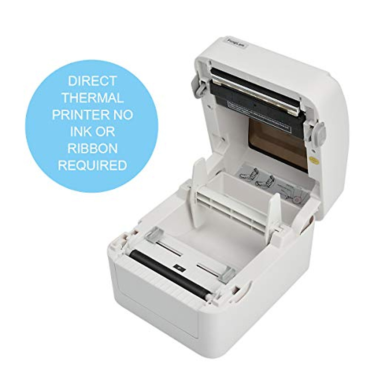 FungLam Label Printer, High Speed USB Direct Thermal Label Printer for Amazon, Ebay, Etsy, Shipify Labeling, 4x6 Shipping Label Printer, Thermal Printer, White