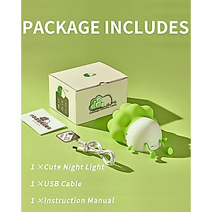 Night Light for Kids Rechargeable LED, 3-Level Dimmable Nursery Nightlight, Food Grade Silicone Squishy Lamp Perfect Bedside Touch Lamp with 30 Mins Timer for Breastfeeding, Toddler, Baby Décor