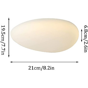 Ceiling lamp Nordic Simple Ceiling Light White Pebble Shape Ceiling Light Flush Mount Ceiling Lamp for Bedroom Study Cloakroom