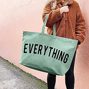 LLYLIU Canvas Tote Bag - Extra Large Shopping Beach Totes Bags Reusable Big Grocery Bag 28" x 8" x 16"