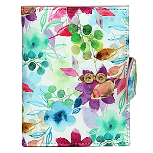 Julia Buxton Watercolor Floral Vegan Leather Lexington Wallet