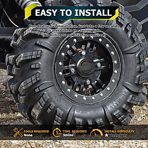 WeiSen 4Pcs Hub Wheel Center Caps, Tire Wheel Center Rim Cap Compatible with Polaris RZR 1000 XP/Turbo/ RS1 2017-2023 Replace Number#1522872-655