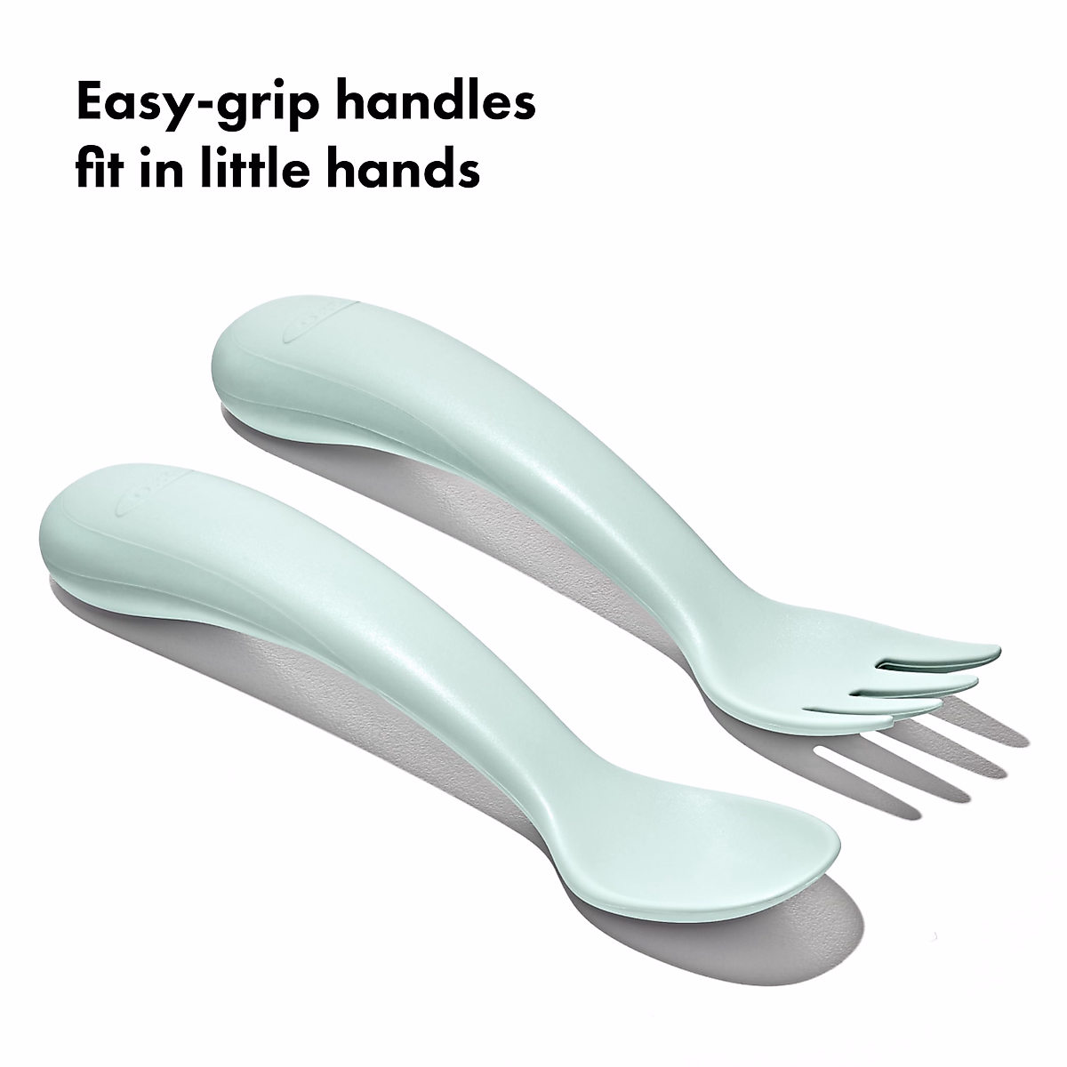 OXO Tot Plastic Fork and Spoon Set - Opal and Dusk