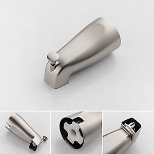 Shower Tub Kit Dual Shower System with Tub Spout Tub and Shower Faucet Set Complete Dual Shower Head and Handheld Combo Set Tub and Shower Trim Kit Brushed Nickel 88056BN